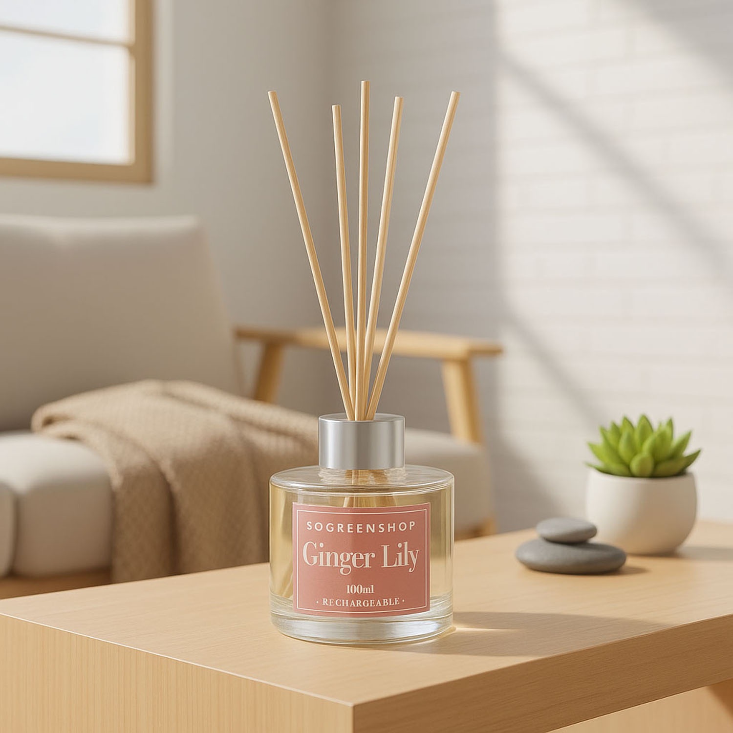 Ginger Lily - Diffuseur de parfum bâtons (100 ml) - So Green Shop